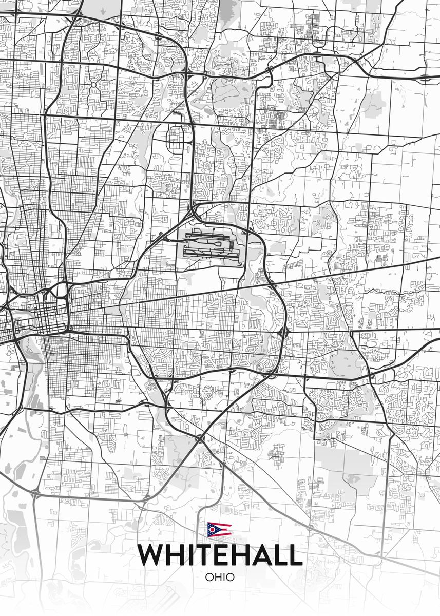 'Whitehall OH' Poster, picture, metal print, paint by IMR Designs ...