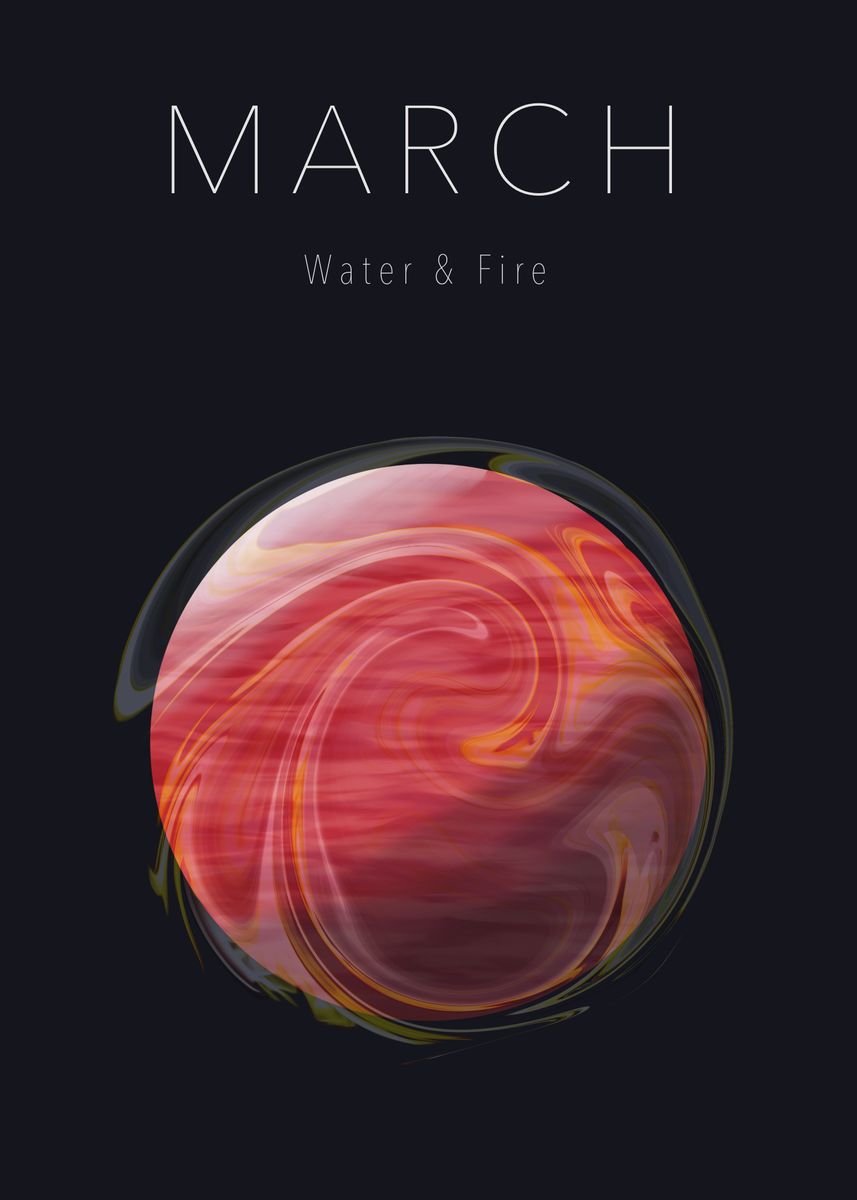 'Planet MARCH' Poster, picture, metal print, paint by NDV | Displate