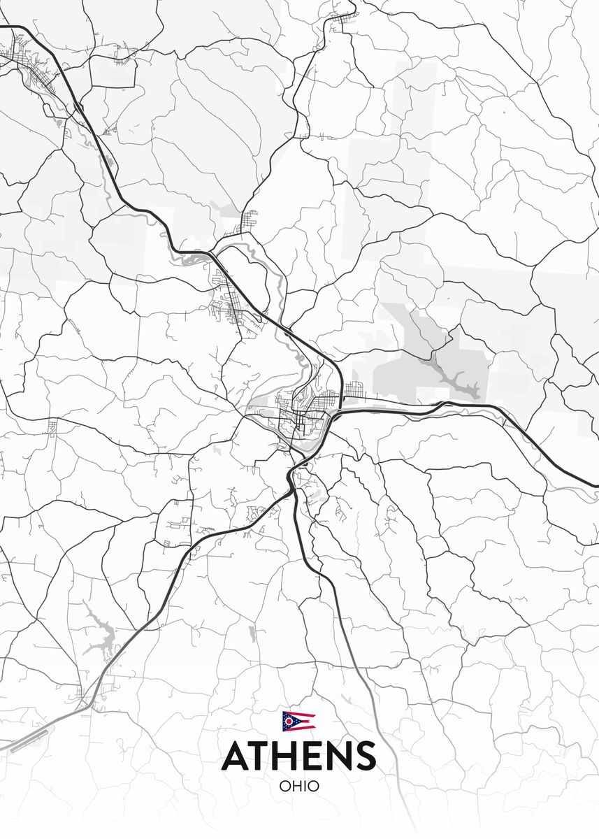 'Athens OH' Poster by IMR Designs | Displate