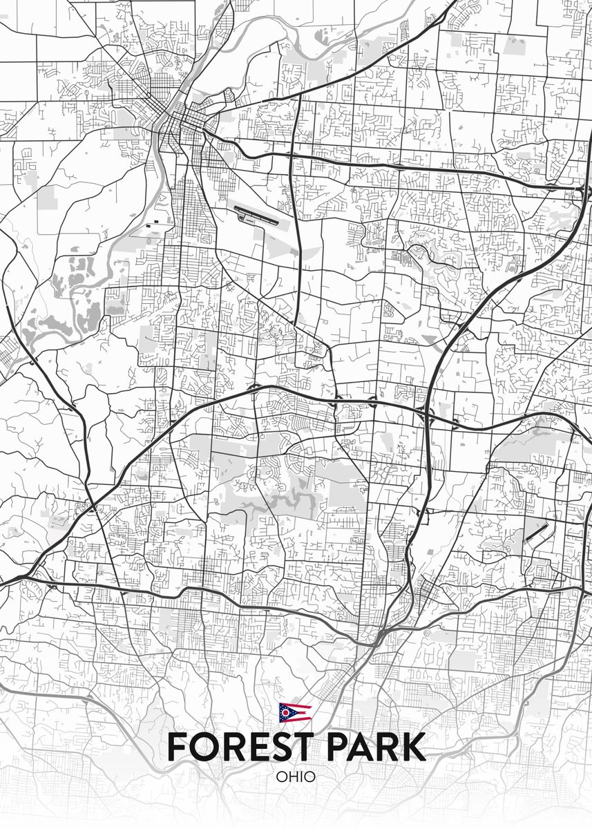 'Forest Park OH' Poster by IMR Designs | Displate