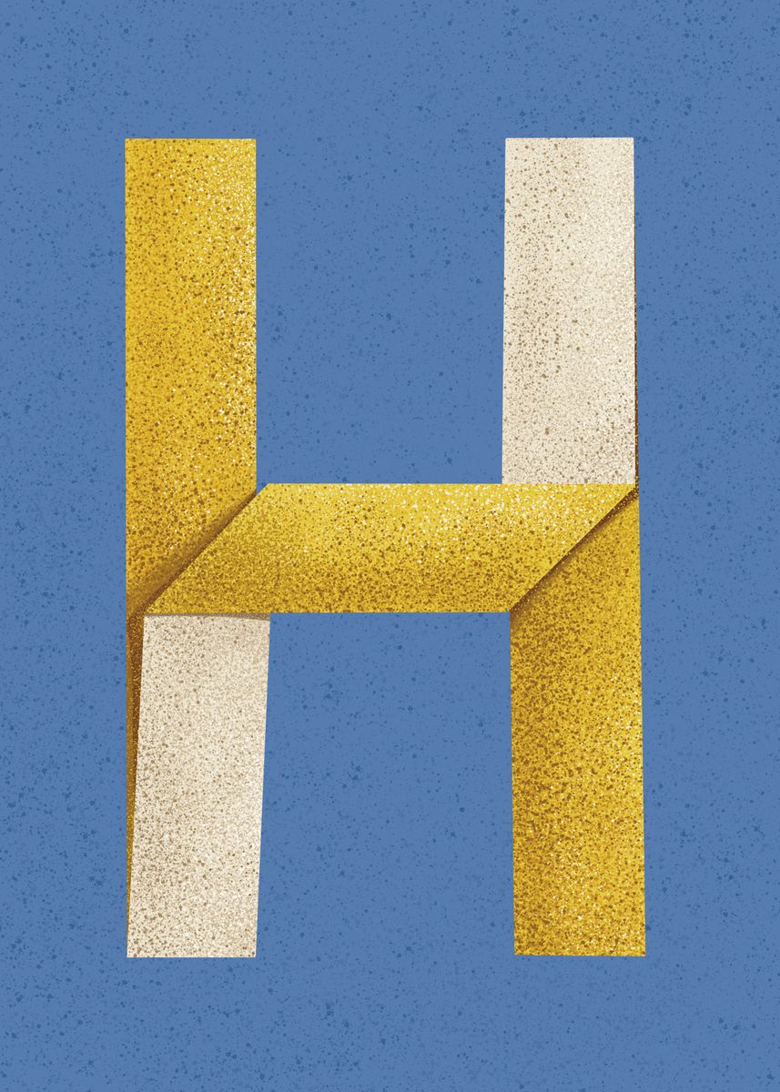'H Color Paper Letter' Poster, picture, metal print, paint by Peter ...