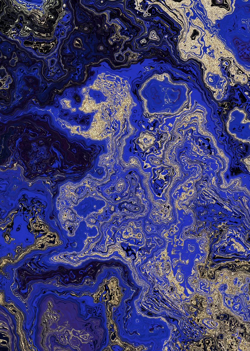 'Lazurite Gold Texture 02' Poster, picture, metal print, paint by Aloke ...