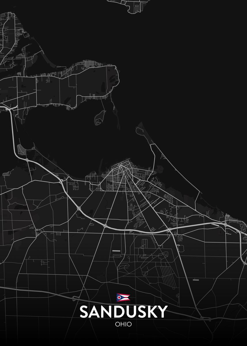 'Sandusky OH' Poster, picture, metal print, paint by IMR Designs | Displate