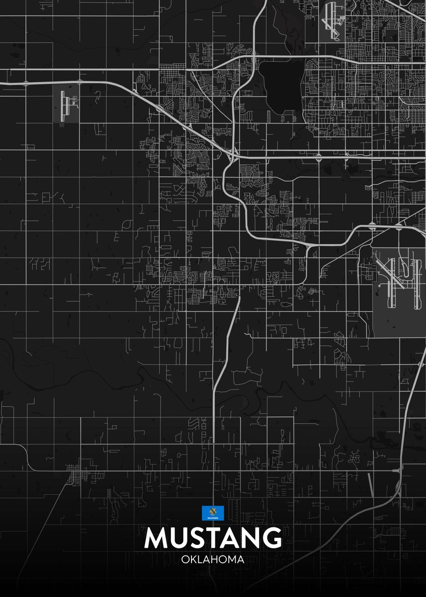 'Mustang OK' Poster, picture, metal print, paint by IMR Designs | Displate