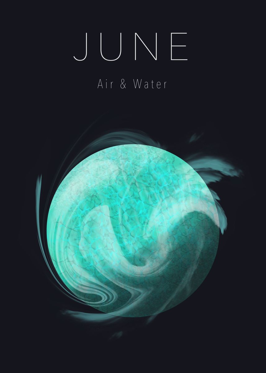 'Planet JUNE' Poster, picture, metal print, paint by NDV | Displate