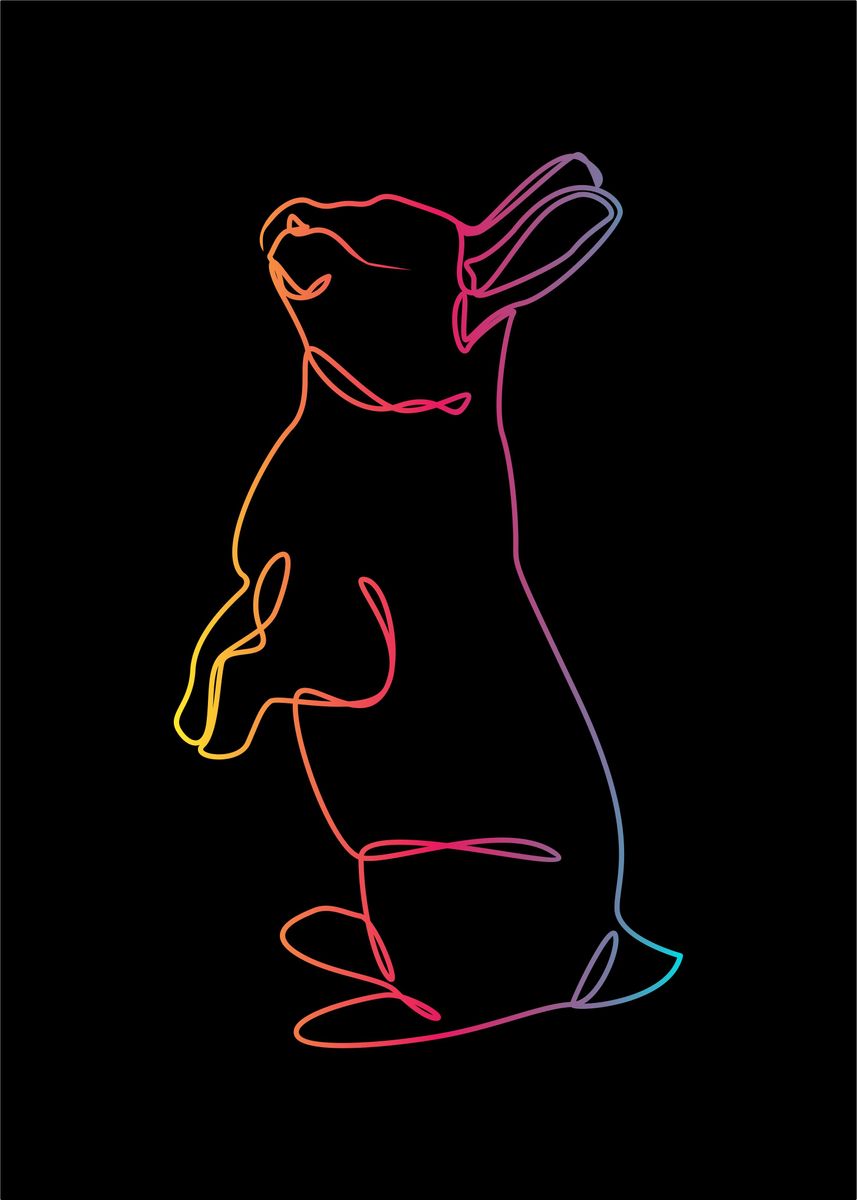 'Animal line art collection' Poster, picture, metal print, paint by ...