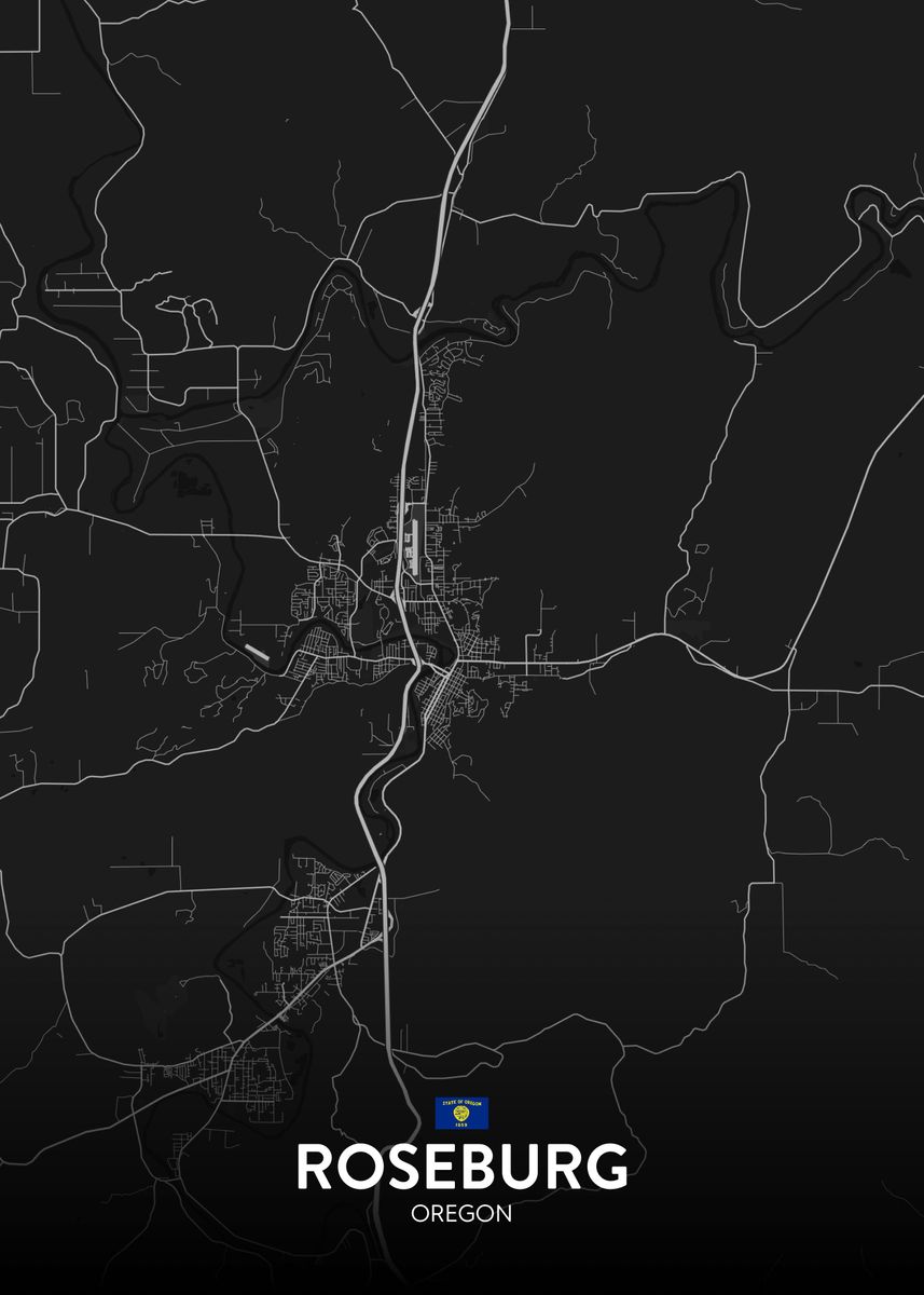 'Roseburg OR' Poster by IMR Designs | Displate