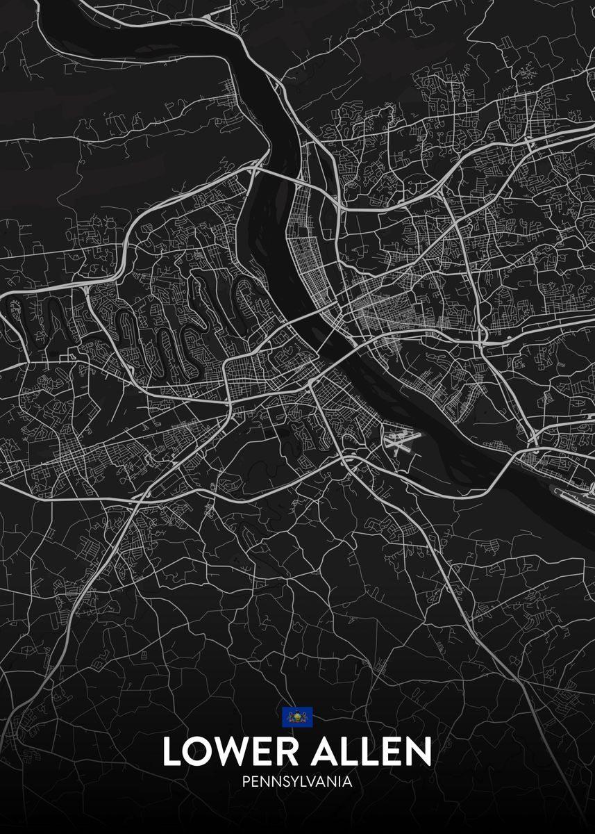 'Lower Allen PA' Poster, picture, metal print, paint by IMR Designs ...