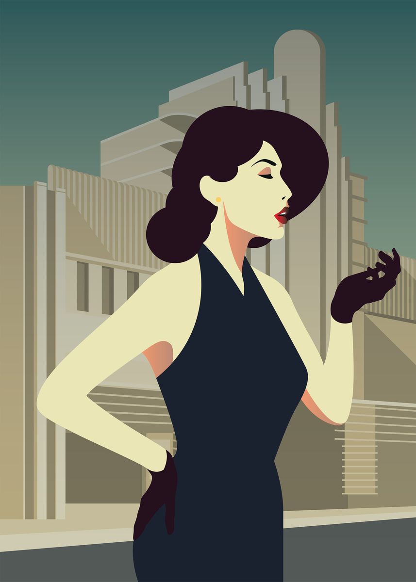 'Retro Woman Art 3' Poster by Good Vibes | Displate