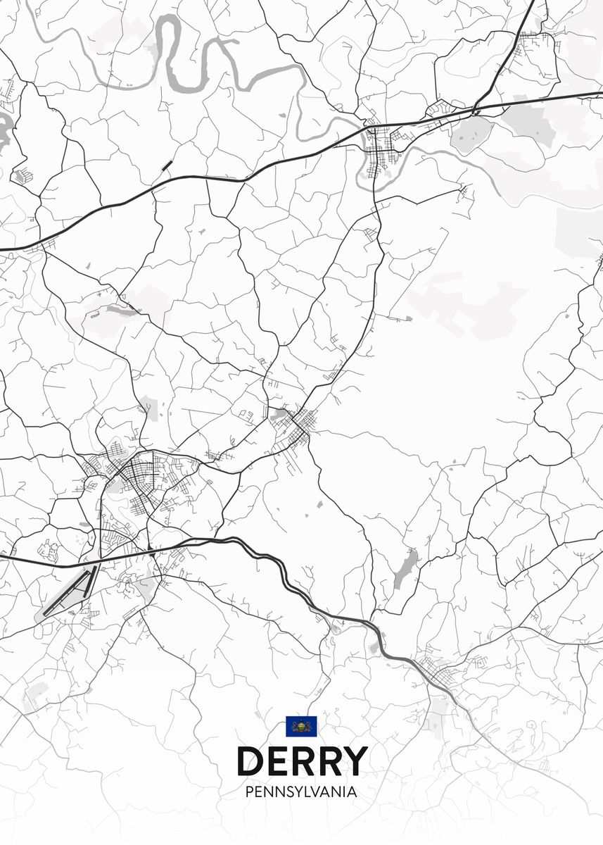 'Derry PA' Poster, picture, metal print, paint by IMR Designs | Displate