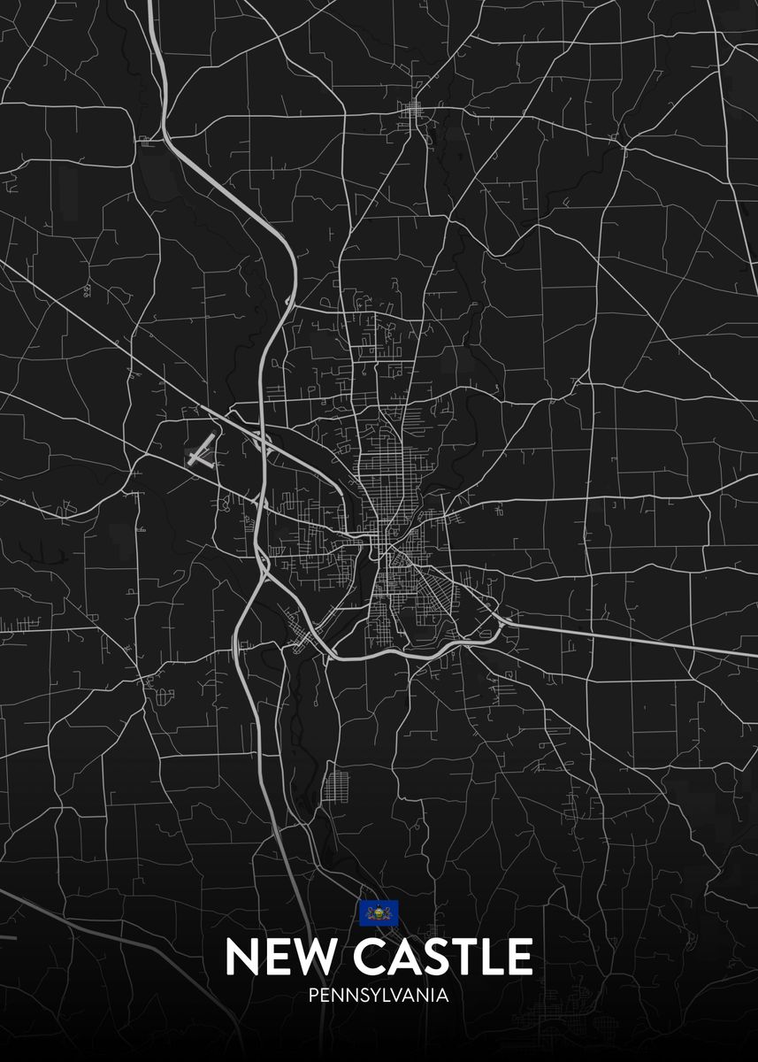 'New Castle PA' Poster, picture, metal print, paint by IMR Designs ...