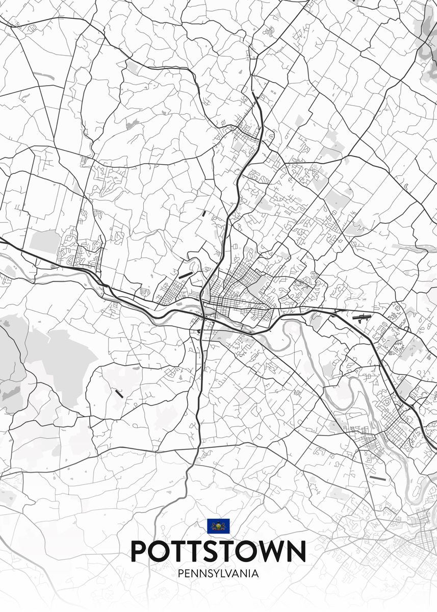 'Pottstown PA' Poster, picture, metal print, paint by IMR Designs ...