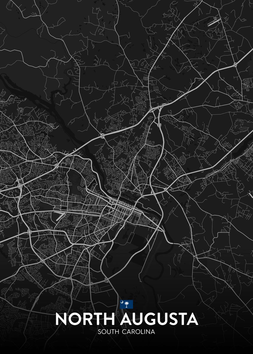 'North Augusta SC' Poster, picture, metal print, paint by IMR Designs ...