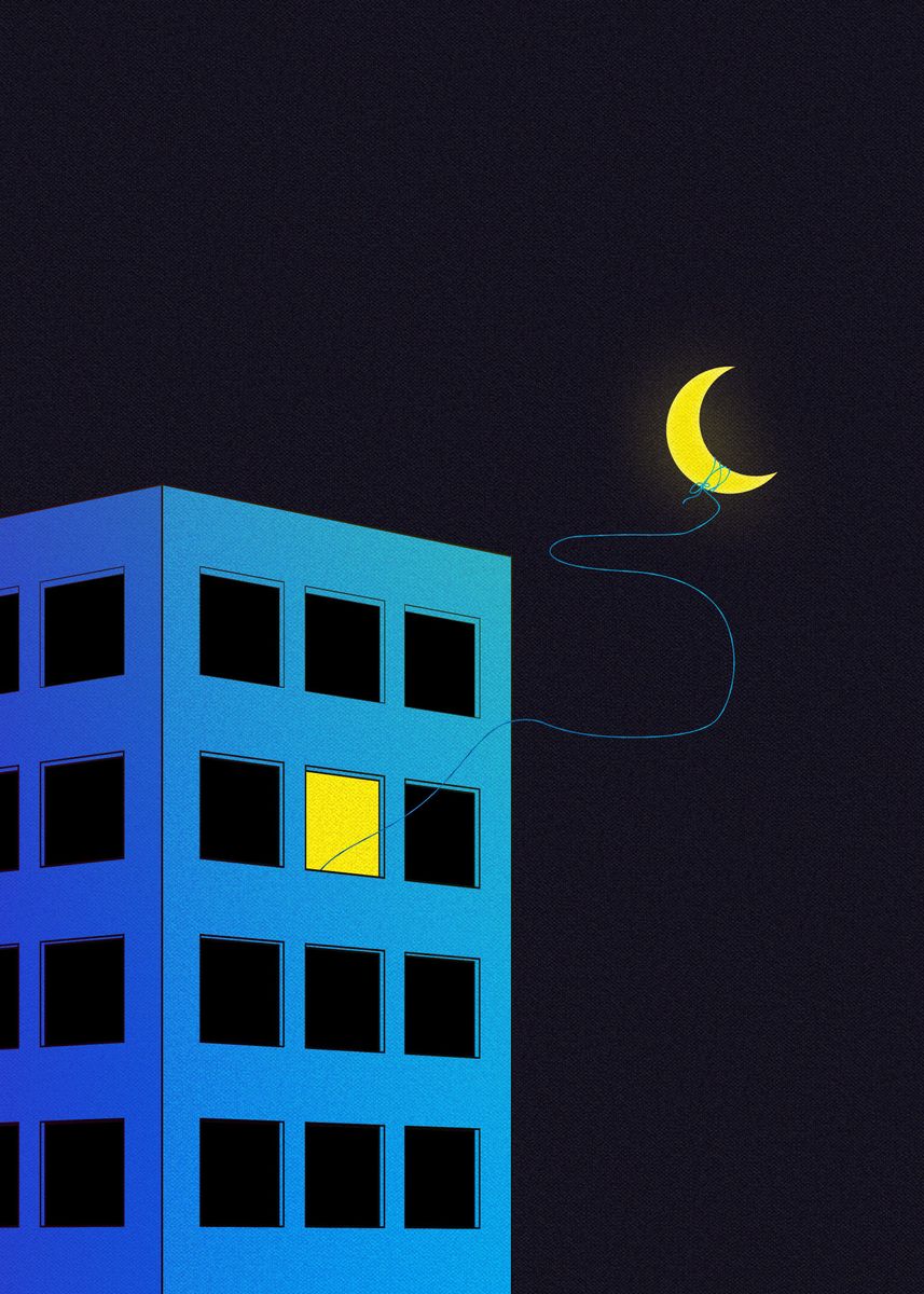 'Behind The Building' Poster, picture, metal print, paint by Abu Abu ...