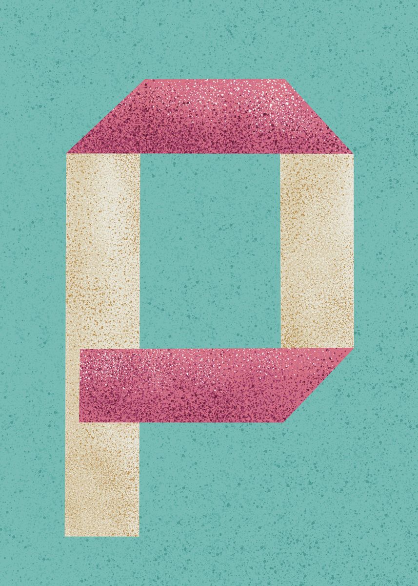 'P Color Paper Letter' Poster by Peter Green | Displate