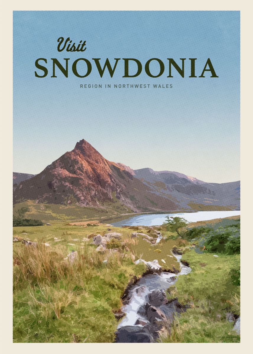 'Visit Snowdonia' Poster by Mercury Club | Displate