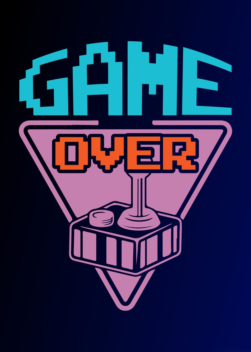 'Game Arcade Over Vintage' Poster, picture, metal print, paint by ...