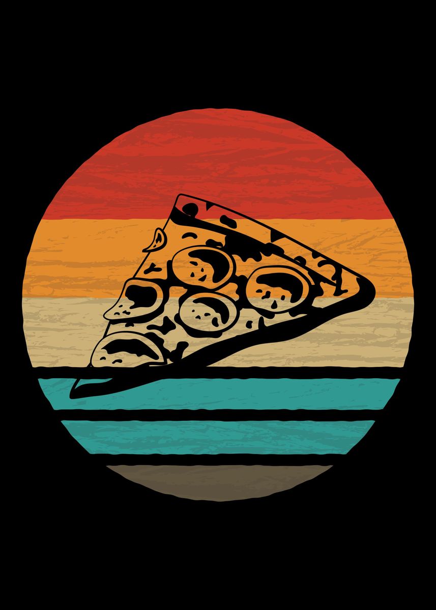 'Pizza Retro Vintage' Poster by royalsigns | Displate
