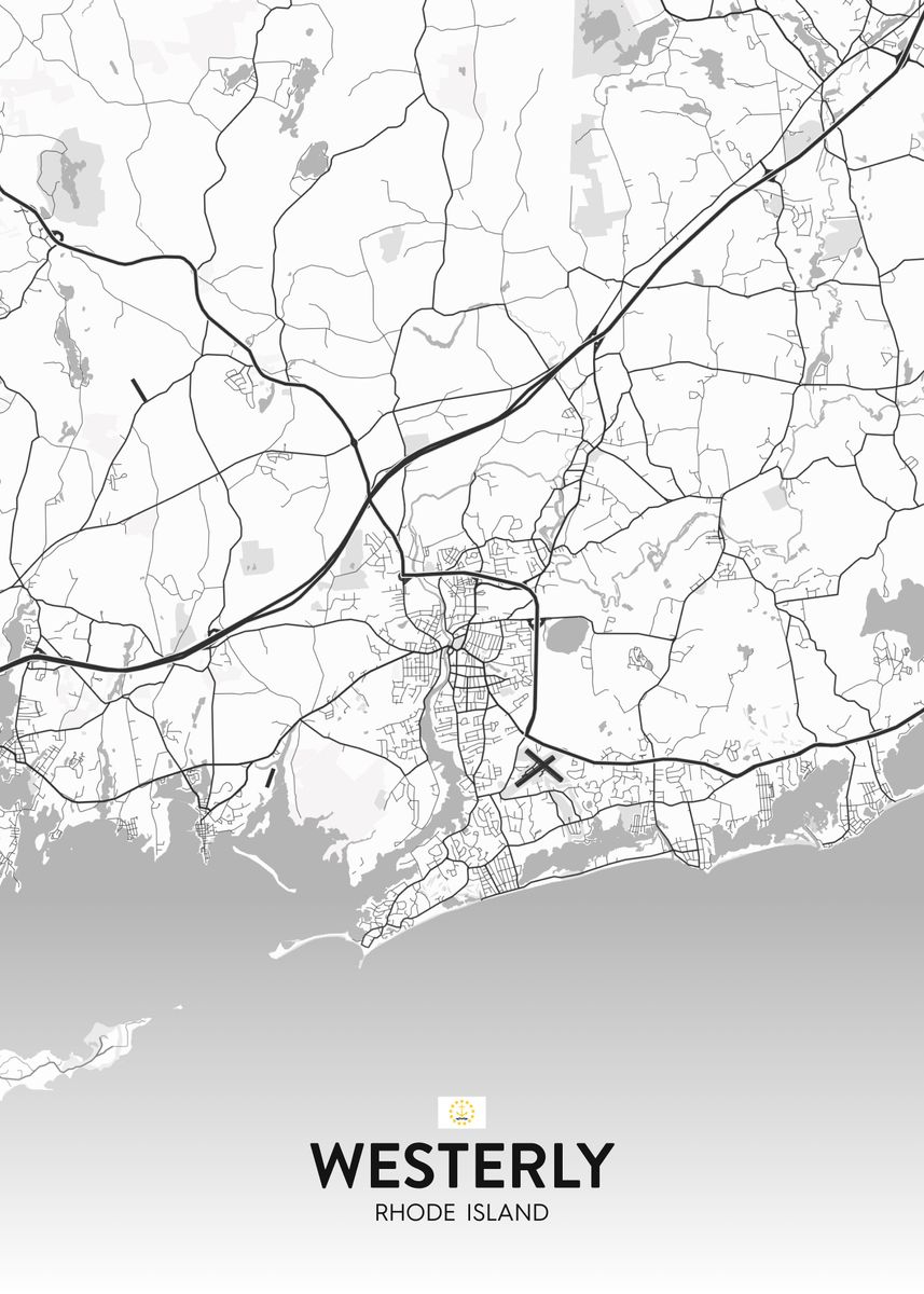 'Westerly RI' Poster, picture, metal print, paint by IMR Designs | Displate