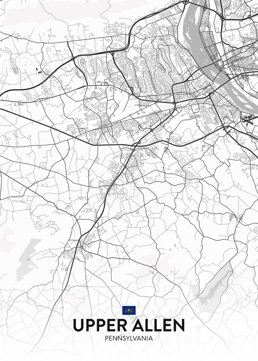 'Upper Allen PA' Poster, picture, metal print, paint by IMR Designs ...