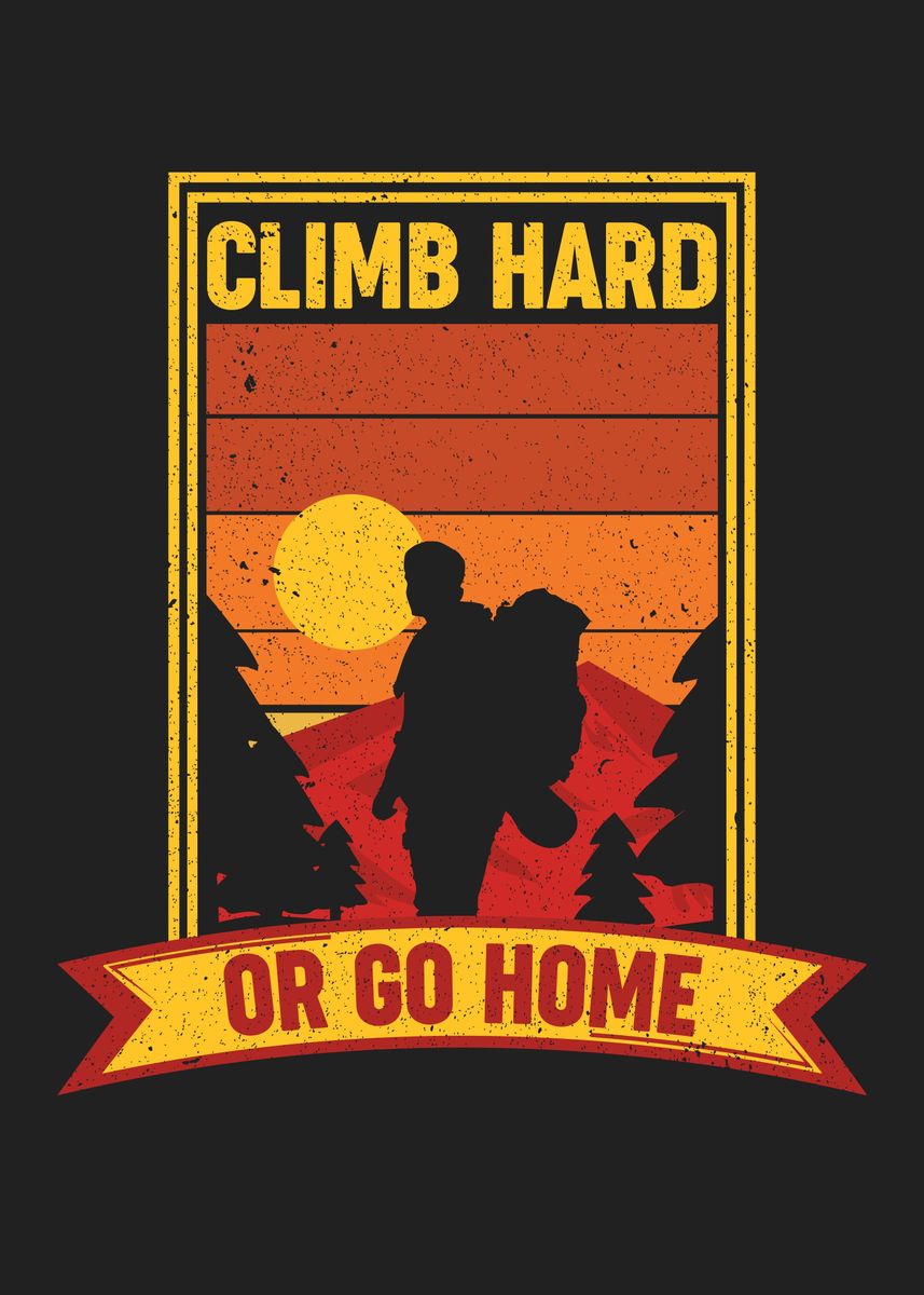 'Rock Climbing' Poster by maxdesign | Displate