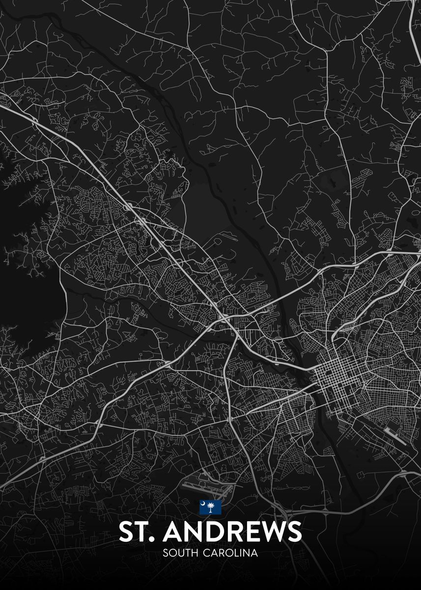 'St Andrews SC' Poster, picture, metal print, paint by IMR Designs ...