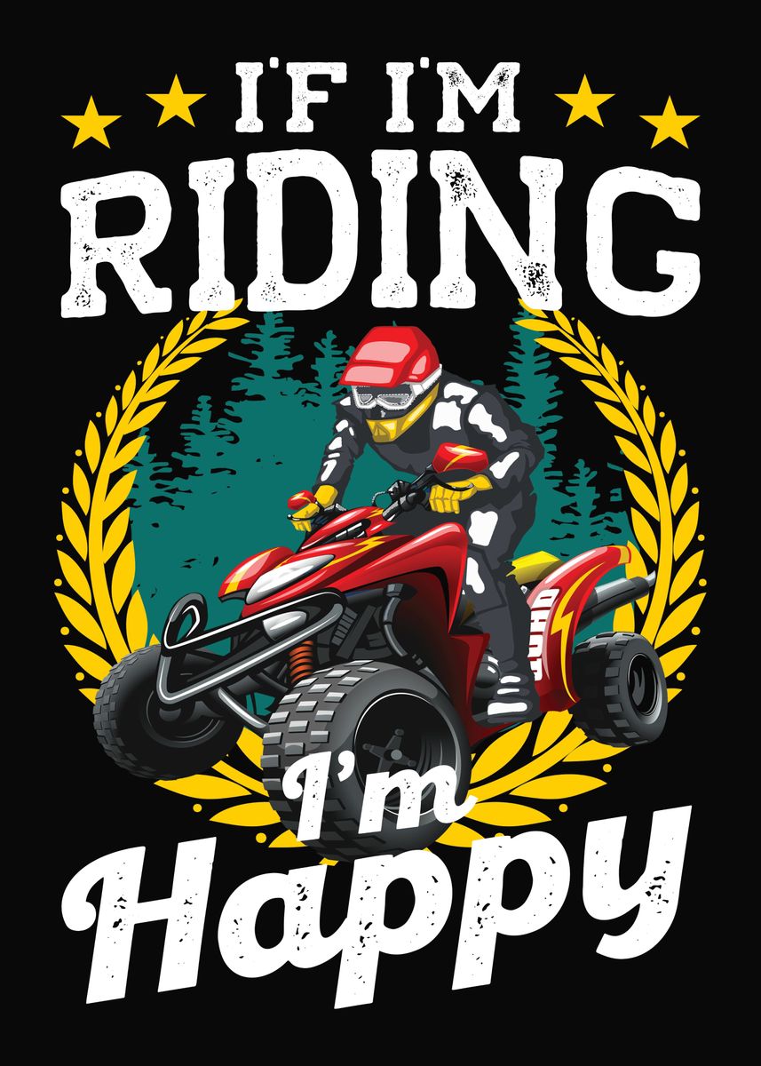 'Quad Bike ATV 4 Wheeler' Poster, picture, metal print, paint by ...