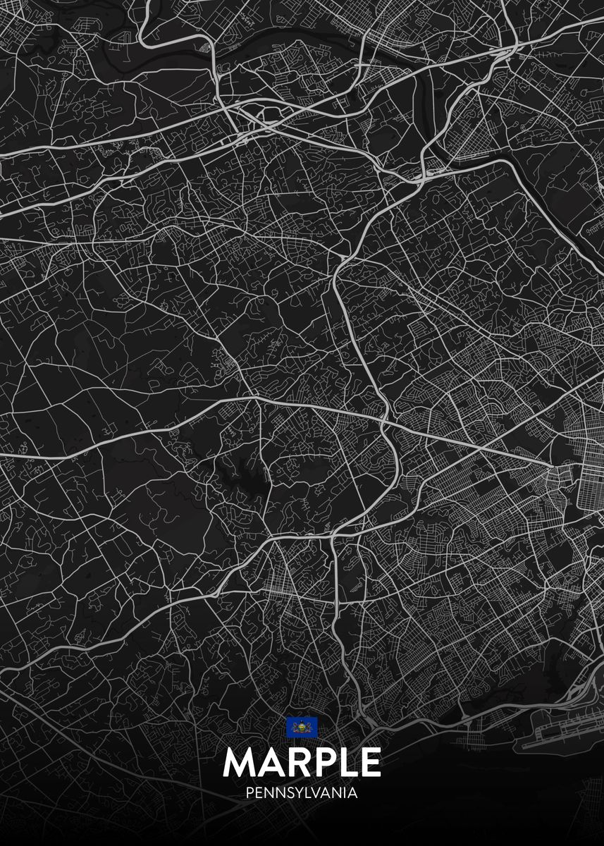 'Marple PA' Poster, picture, metal print, paint by IMR Designs | Displate