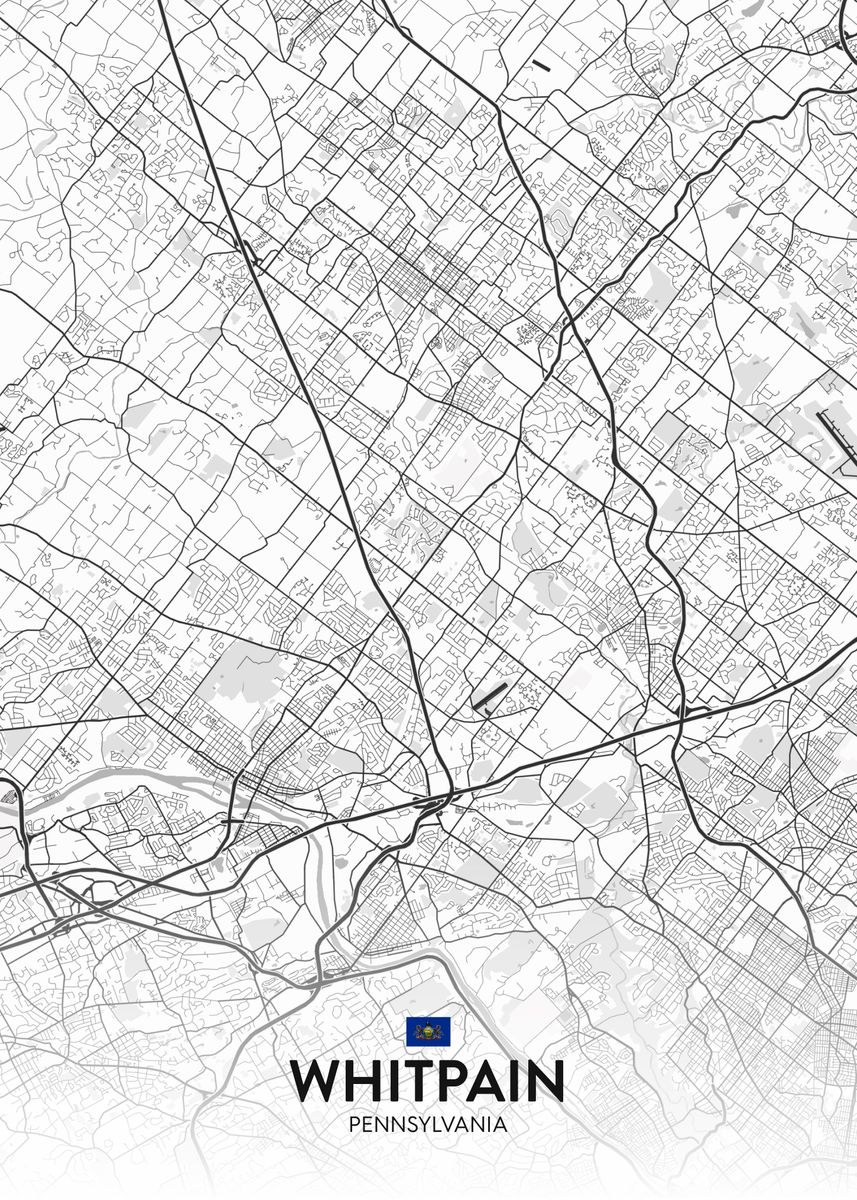 'Whitpain PA' Poster, picture, metal print, paint by IMR Designs | Displate