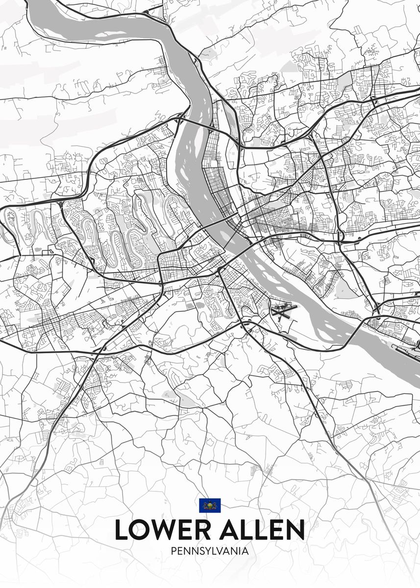 'Lower Allen PA' Poster, picture, metal print, paint by IMR Designs ...