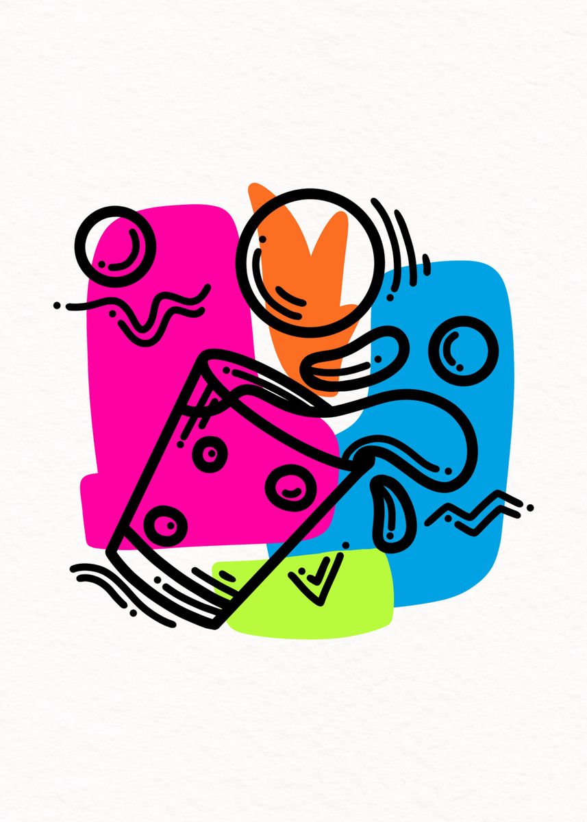 'SPLAT' Poster, picture, metal print, paint by illustrariz | Displate