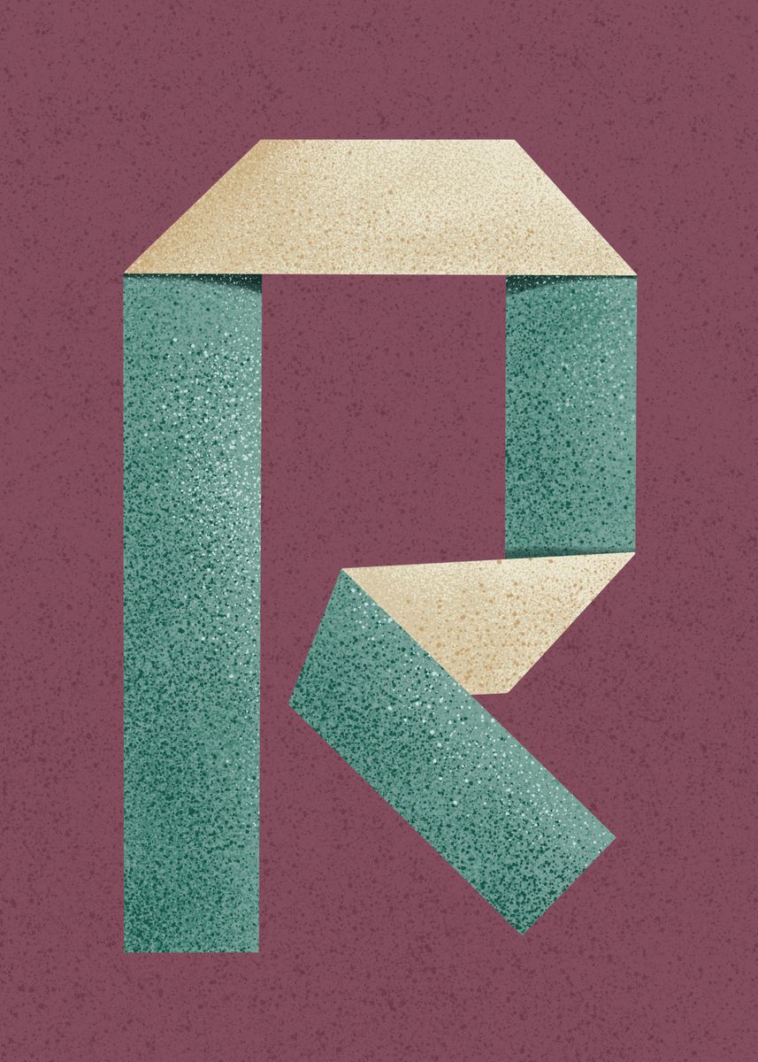 'R Color Paper Letter' Poster by Peter Green | Displate