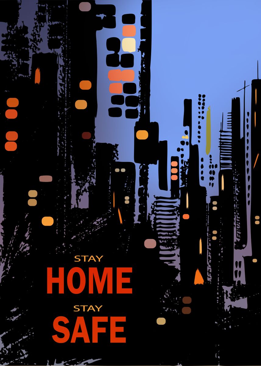 'Stay Home Stay Safe' Poster by Fátima Seehagen Nature Illustrations ...
