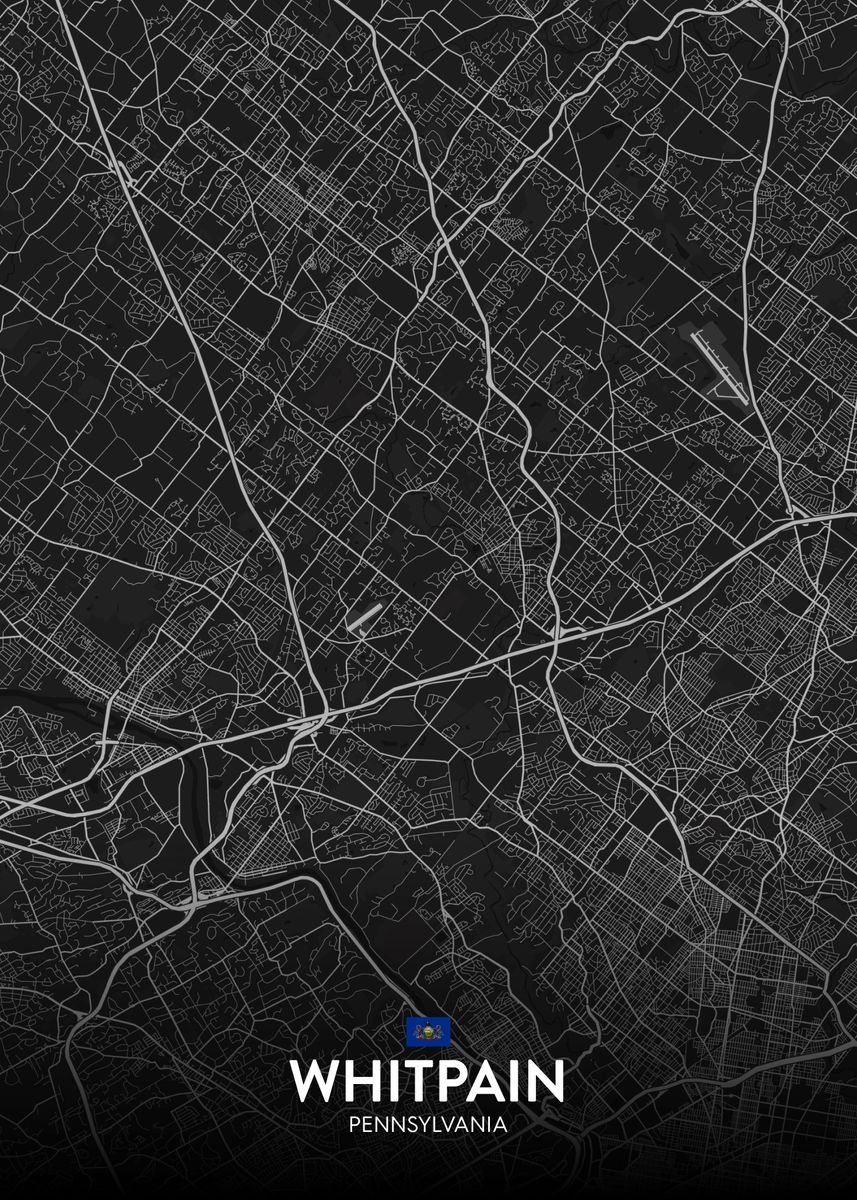 'Whitpain PA' Poster, picture, metal print, paint by IMR Designs | Displate