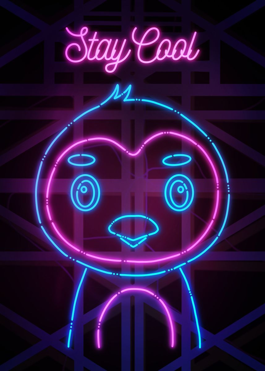 'Cute Penguin Stay Cool' Poster by vector heroes | Displate