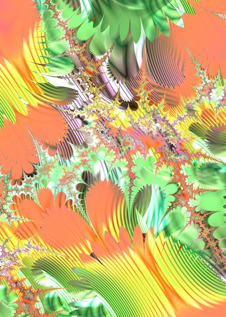 'Trippy Funky Fractal' Poster, picture, metal print, paint by Kaleiope ...