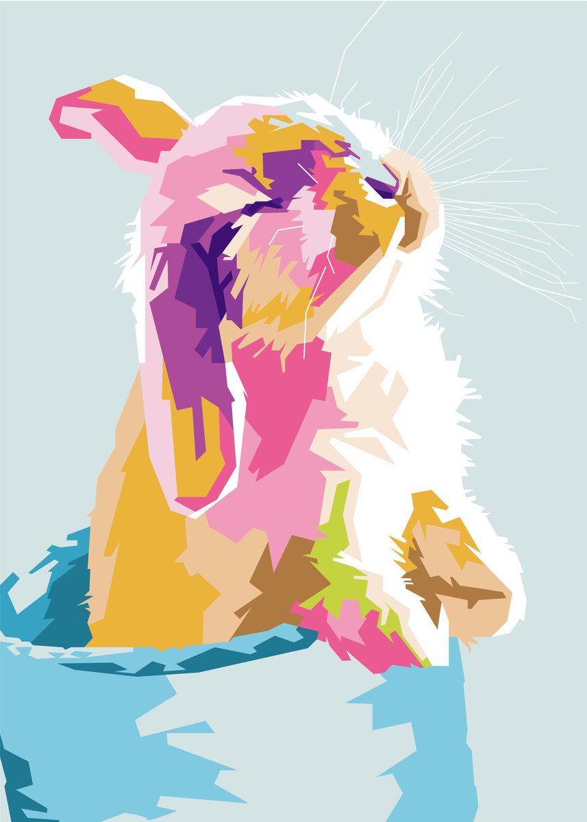 'Cute Rabbit ' Poster, picture, metal print, paint by Wajimaaa | Displate