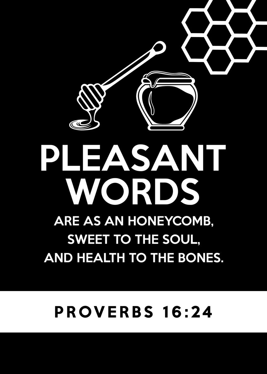 'Proverbs 16 24' Poster by ABConcepts | Displate
