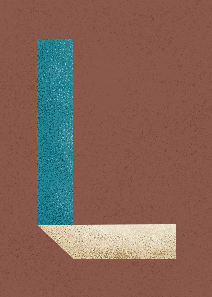 'L Color Paper Letter' Poster, picture, metal print, paint by Peter ...