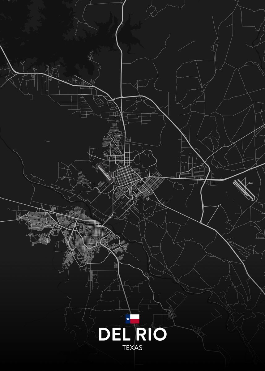 'Del Rio TX' Poster, picture, metal print, paint by IMR Designs | Displate