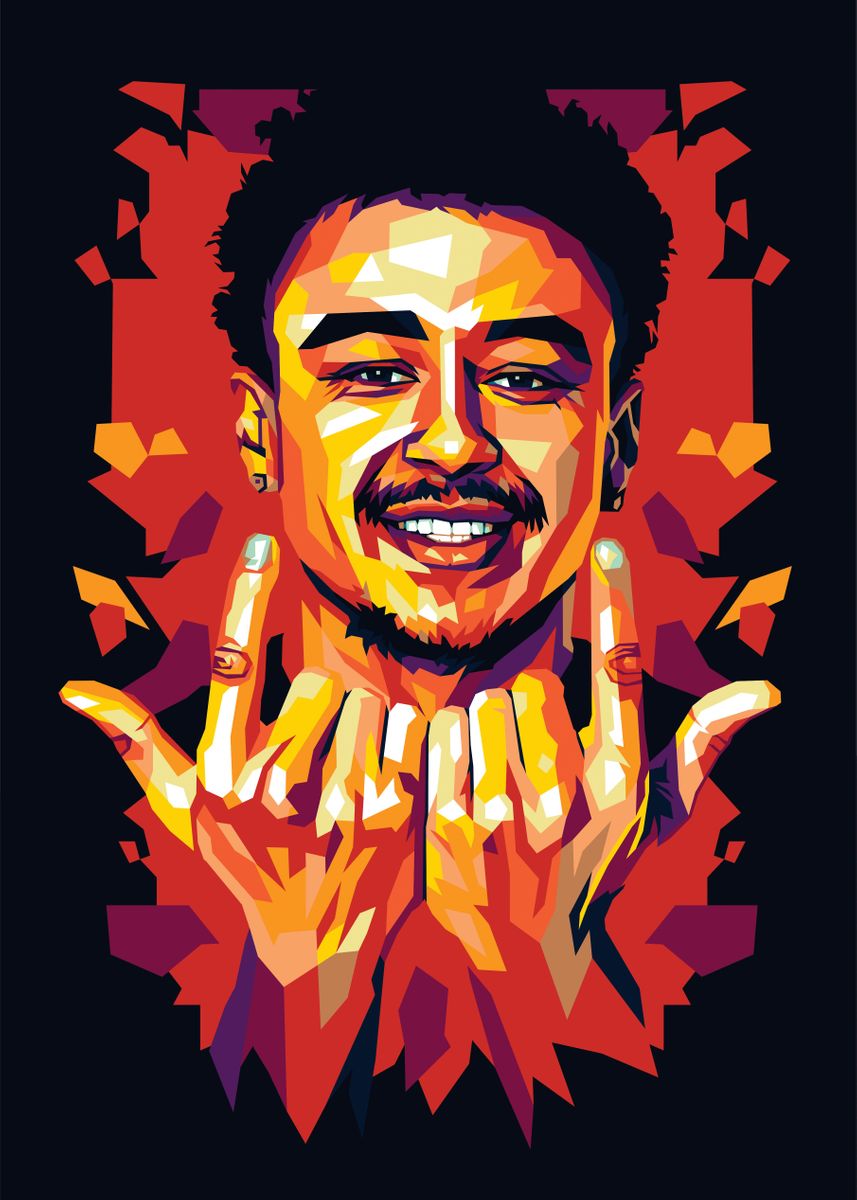 'Jesse Lingard' Poster, picture, metal print, paint by Roseed Abbas ...
