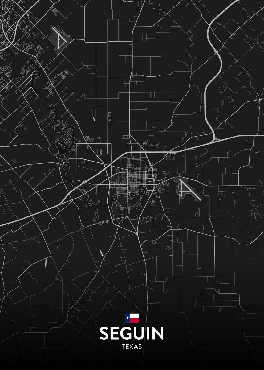 'Seguin TX' Poster, picture, metal print, paint by IMR Designs | Displate