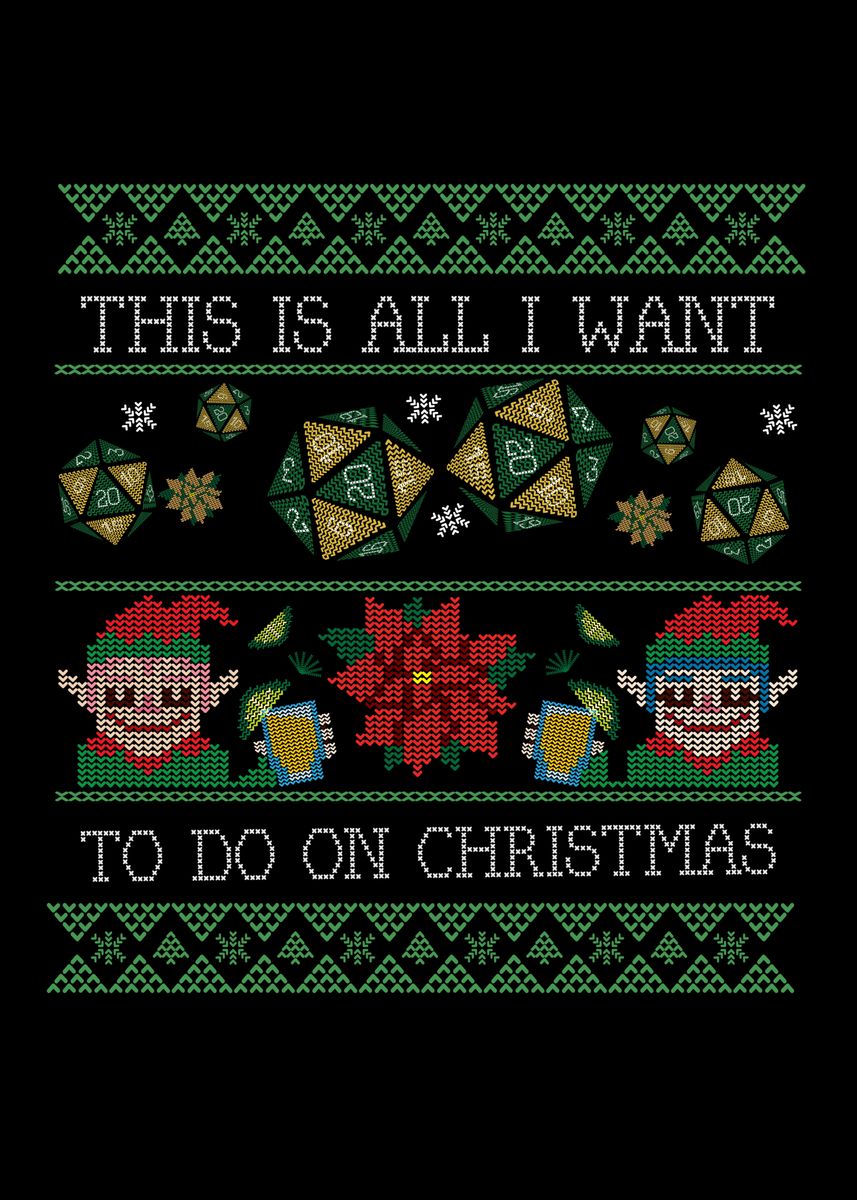 'RPG is best for christmas' Poster, picture, metal print, paint by ...