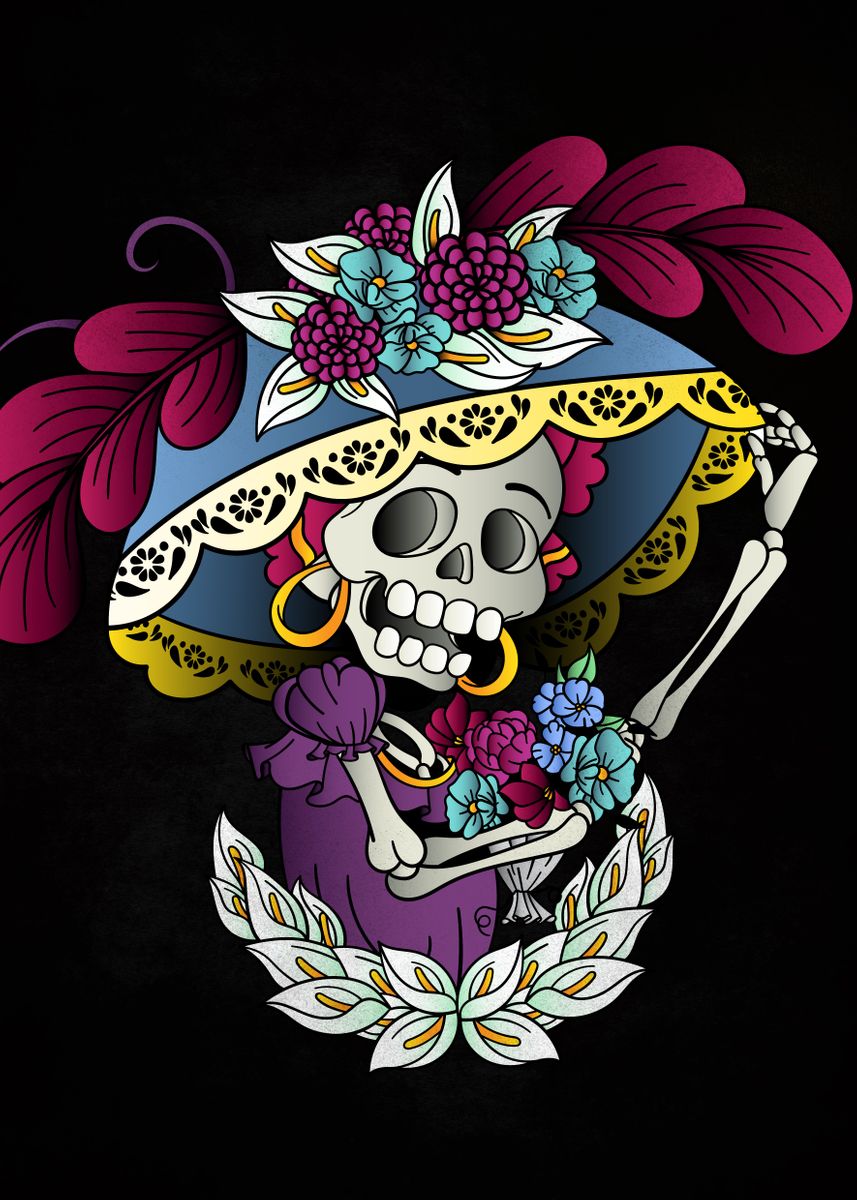 'catrina kids' Poster, picture, metal print, paint by almost seven ...