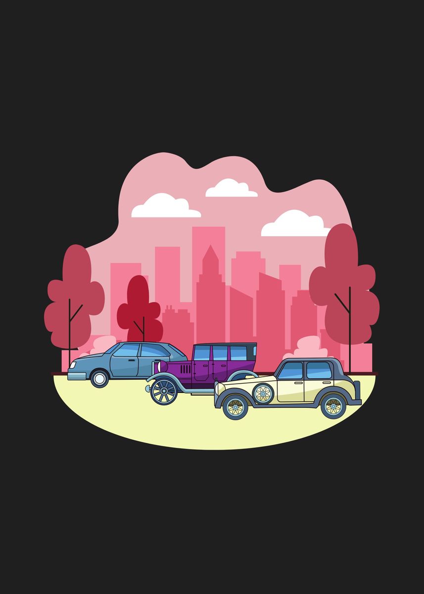 'Minimalist Car Decor 20' Poster by Oizy Production | Displate