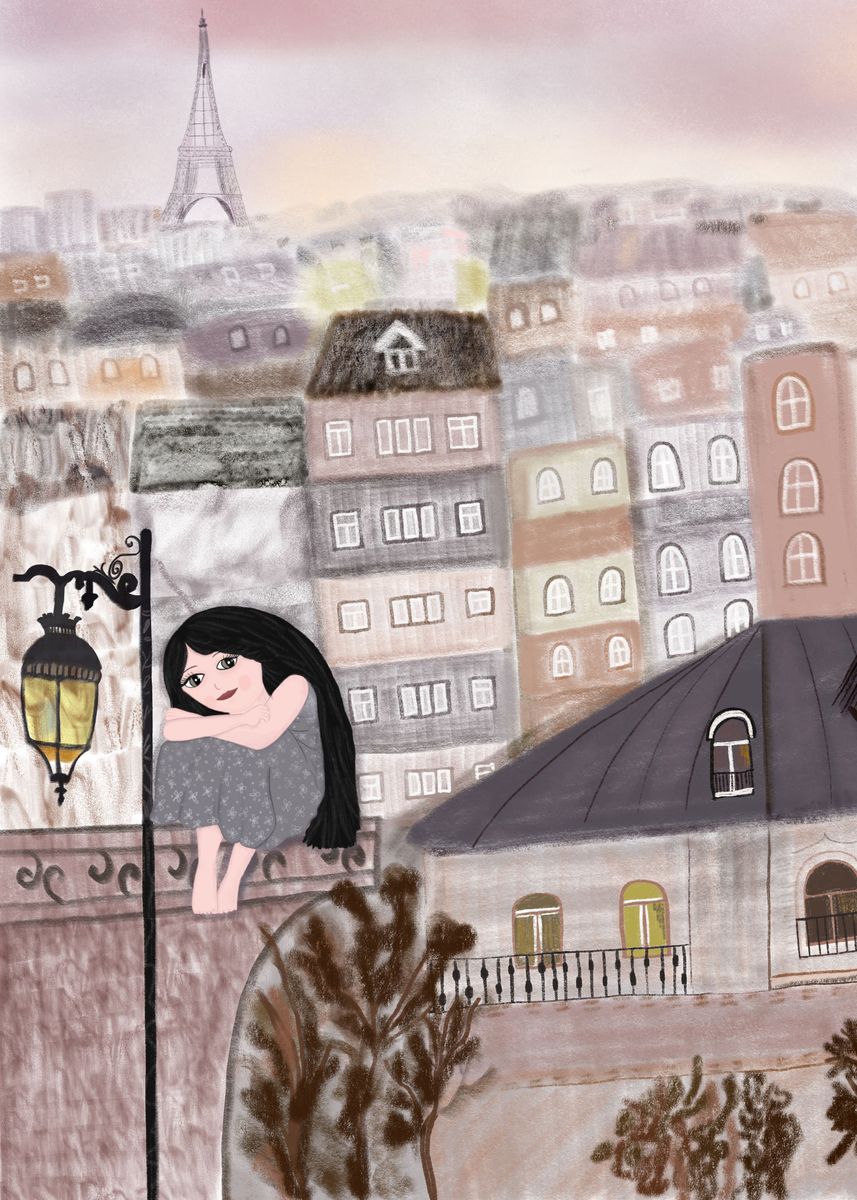 'Cute girl' Poster by Gulsen Gunel | Displate