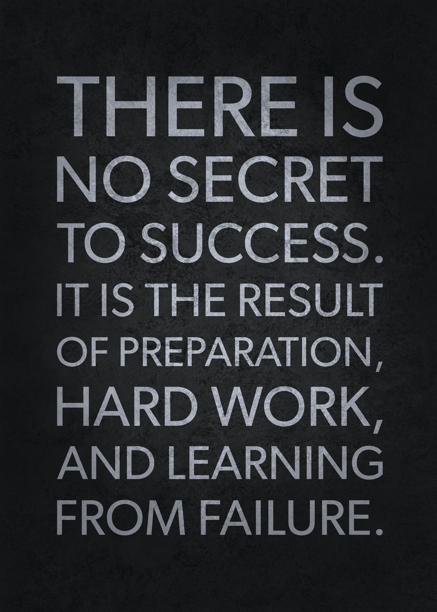 'Secret To Success' Poster, picture, metal print, paint by CHAN | Displate