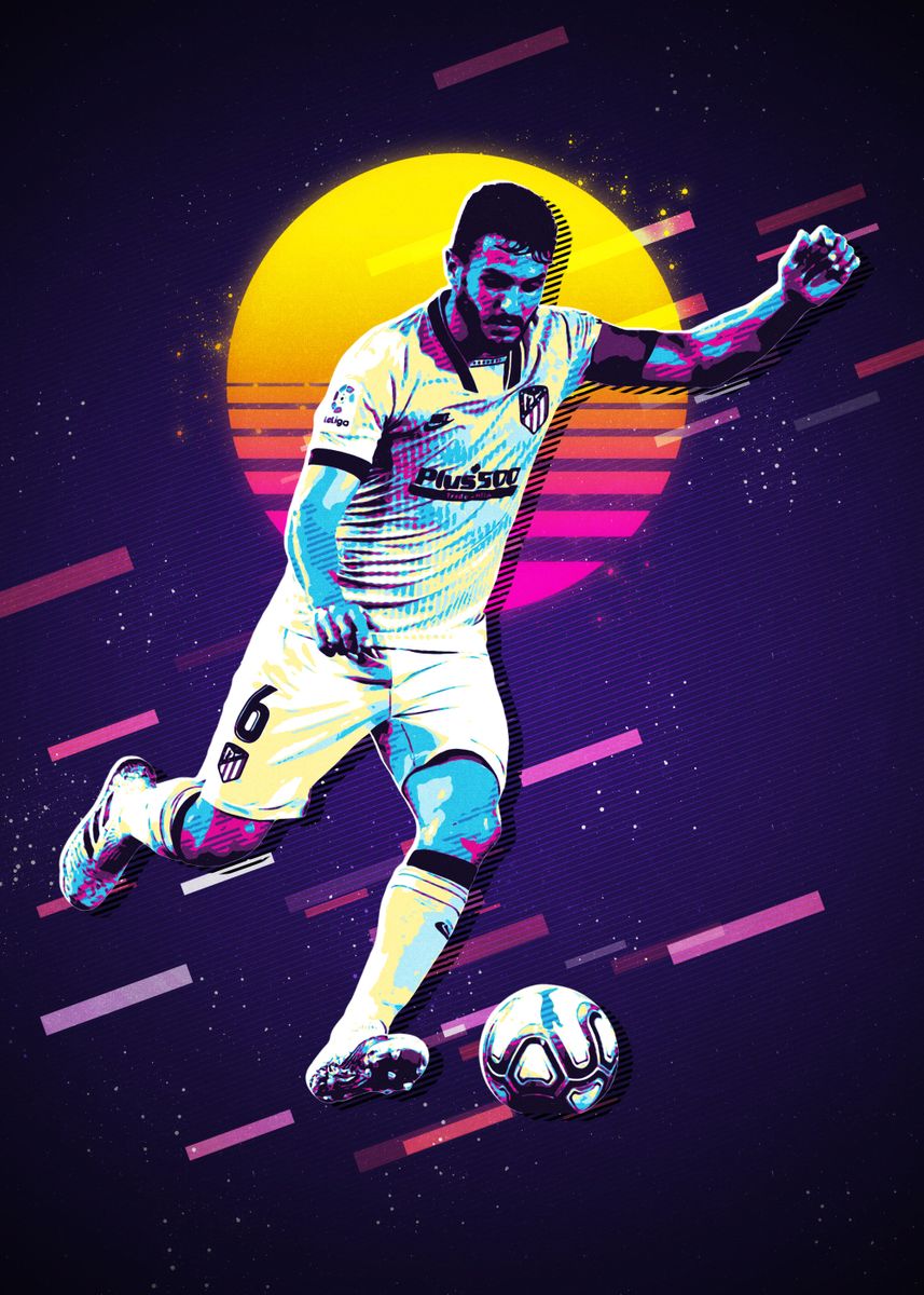 'Koke Football' Poster, picture, metal print, paint by Elysia | Displate