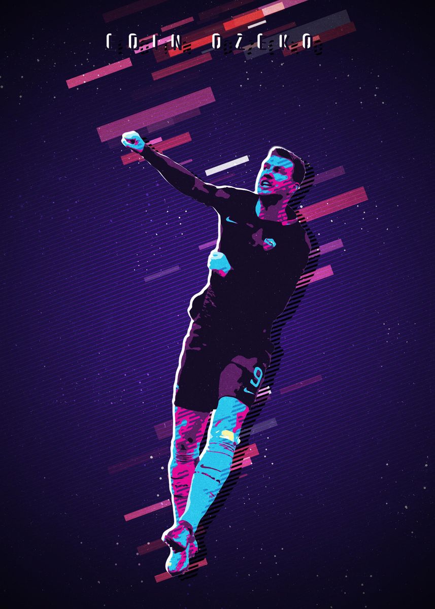 'Edin Dzeko Football' Poster, picture, metal print, paint by Pro Elise ...