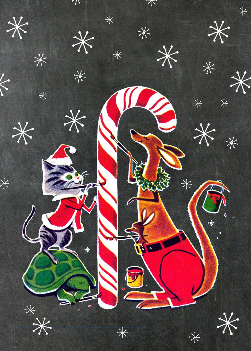 'Delicious candy cane' Poster by American Vintage | Displate